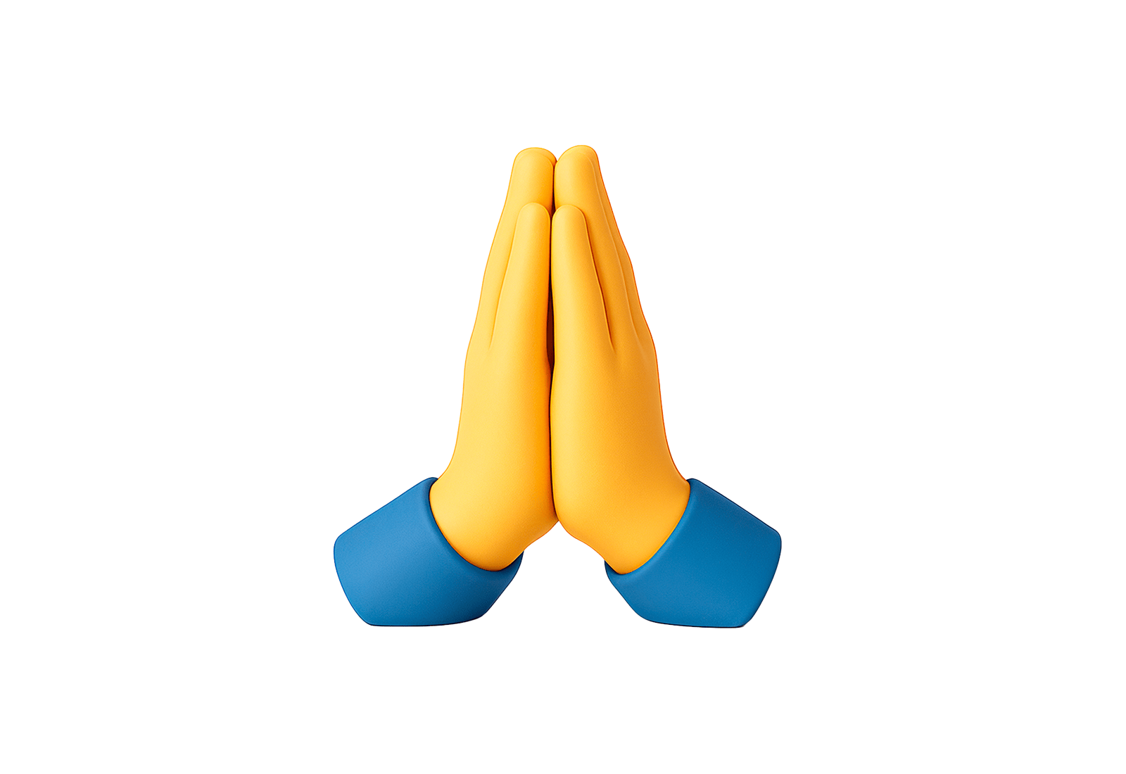 🙏 Folded Hands Yellow 3D Emoji | Brixmoji