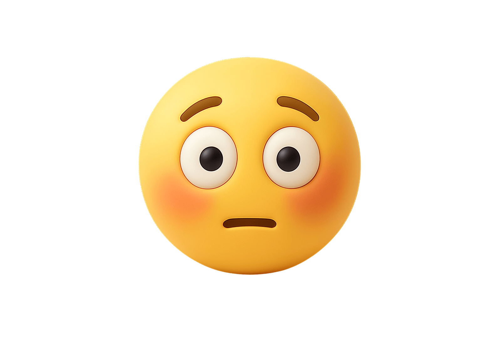 😳 Flushed Face 3D Emoji | Brixmoji