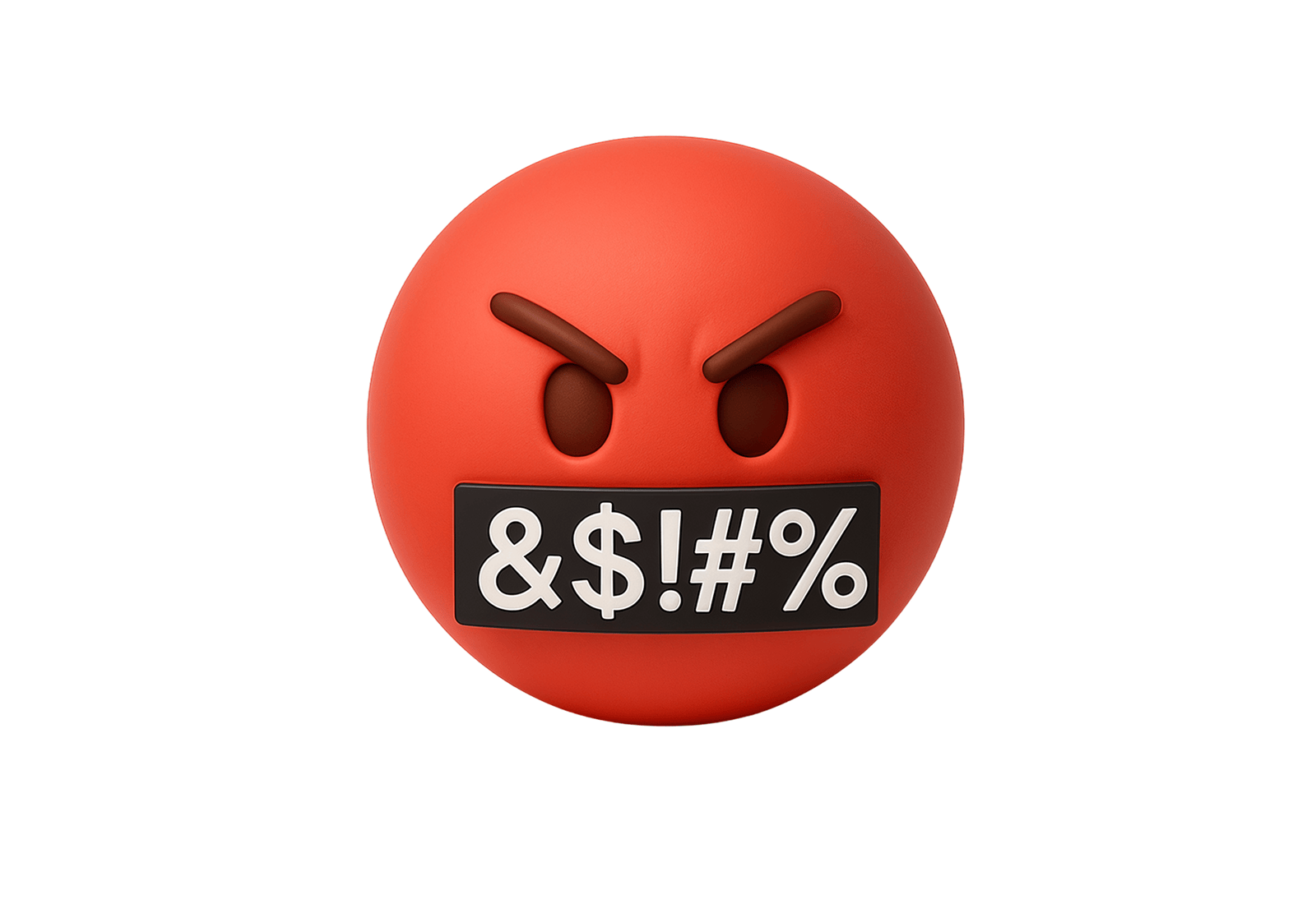 🤬 Face With Symbols On Mouth 3D Emoji | Brixmoji