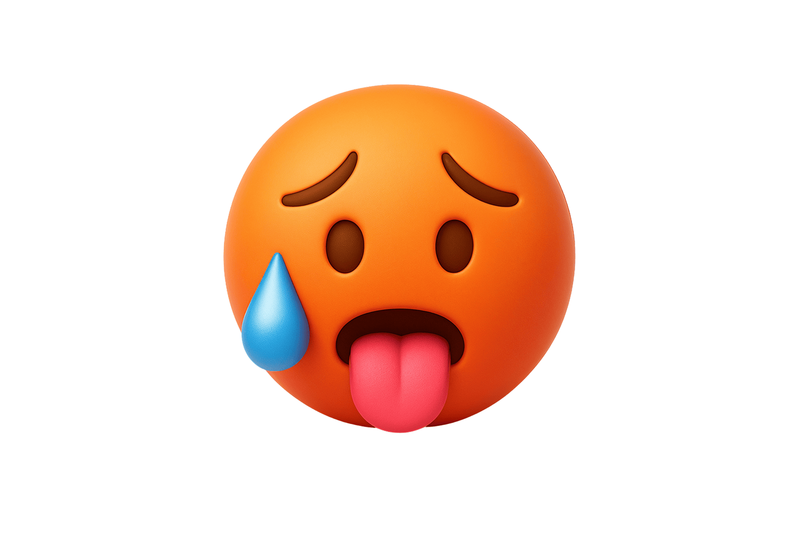 🥵 Hot Face 3D Emoji | Brixmoji