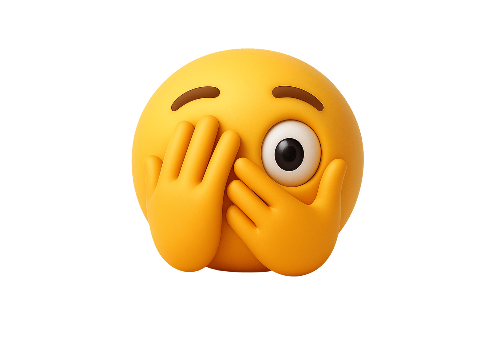 🫣 Face With Peeking Eye 3D Emoji | Brixmoji