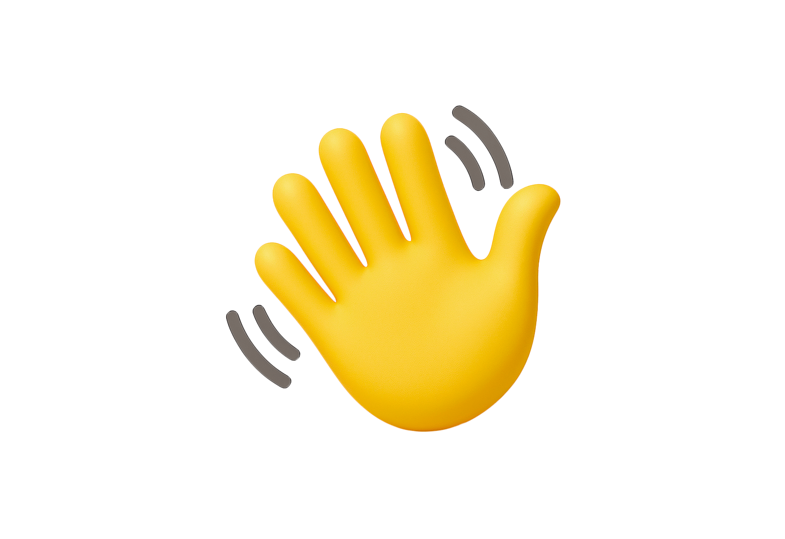 👋 Waving Hand Yellow 3D Emoji | Brixmoji